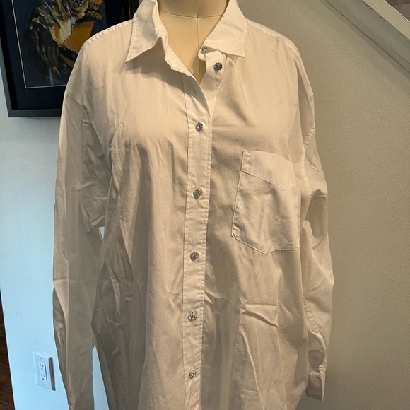 GAP | Tops | Nwt Gap Dressed Up Button Down Rhinestones | Poshmark